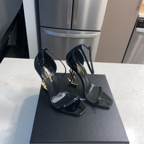 Yves Saint Laurent | Shoes | Opyum Sandals In Patent Leather With ...
